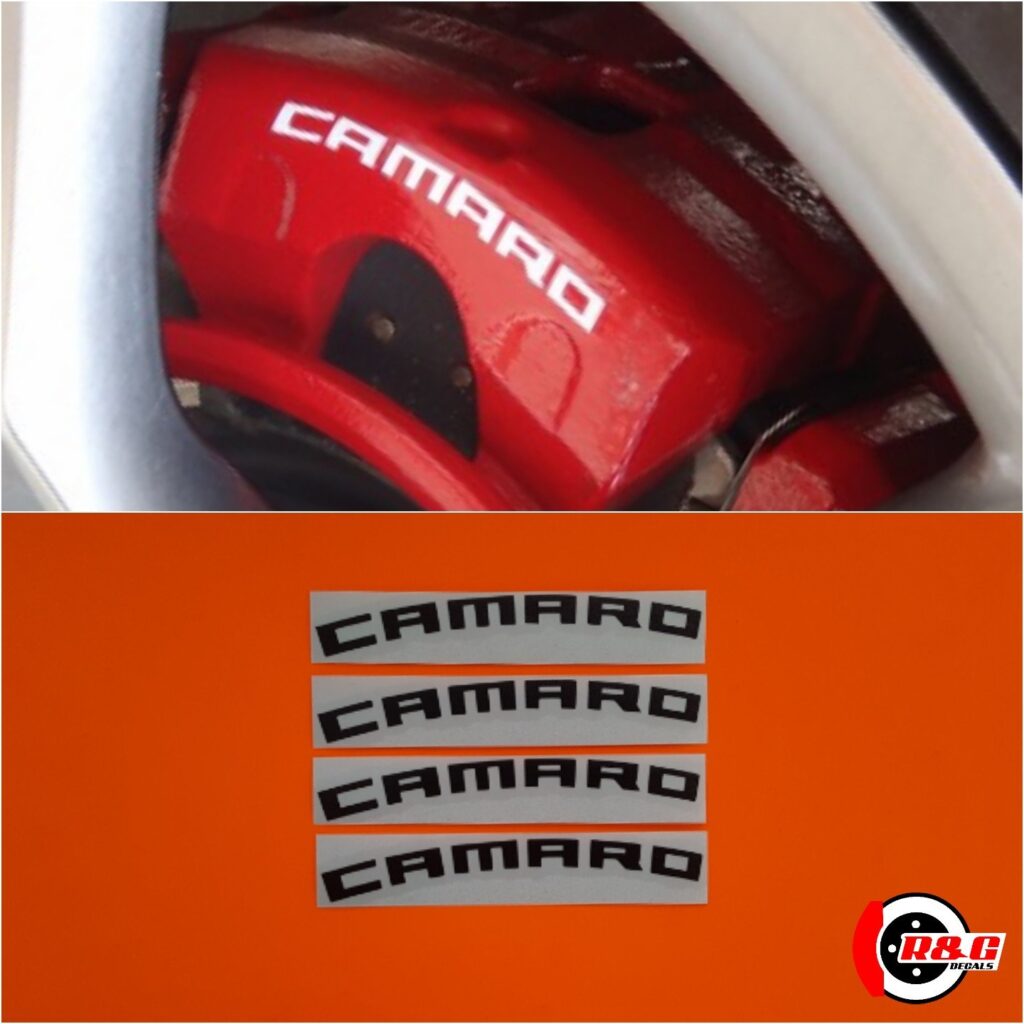 CAMARO Brake Caliper HIGH TEMP Decal Sticker Set of 4 Decals (Black ...