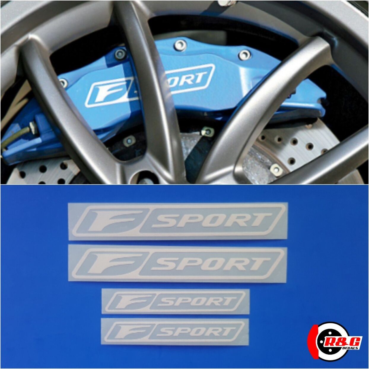 F Sport Brake Caliper Decal Sticker Set of 4 Decals (White) - R&G Brake ...