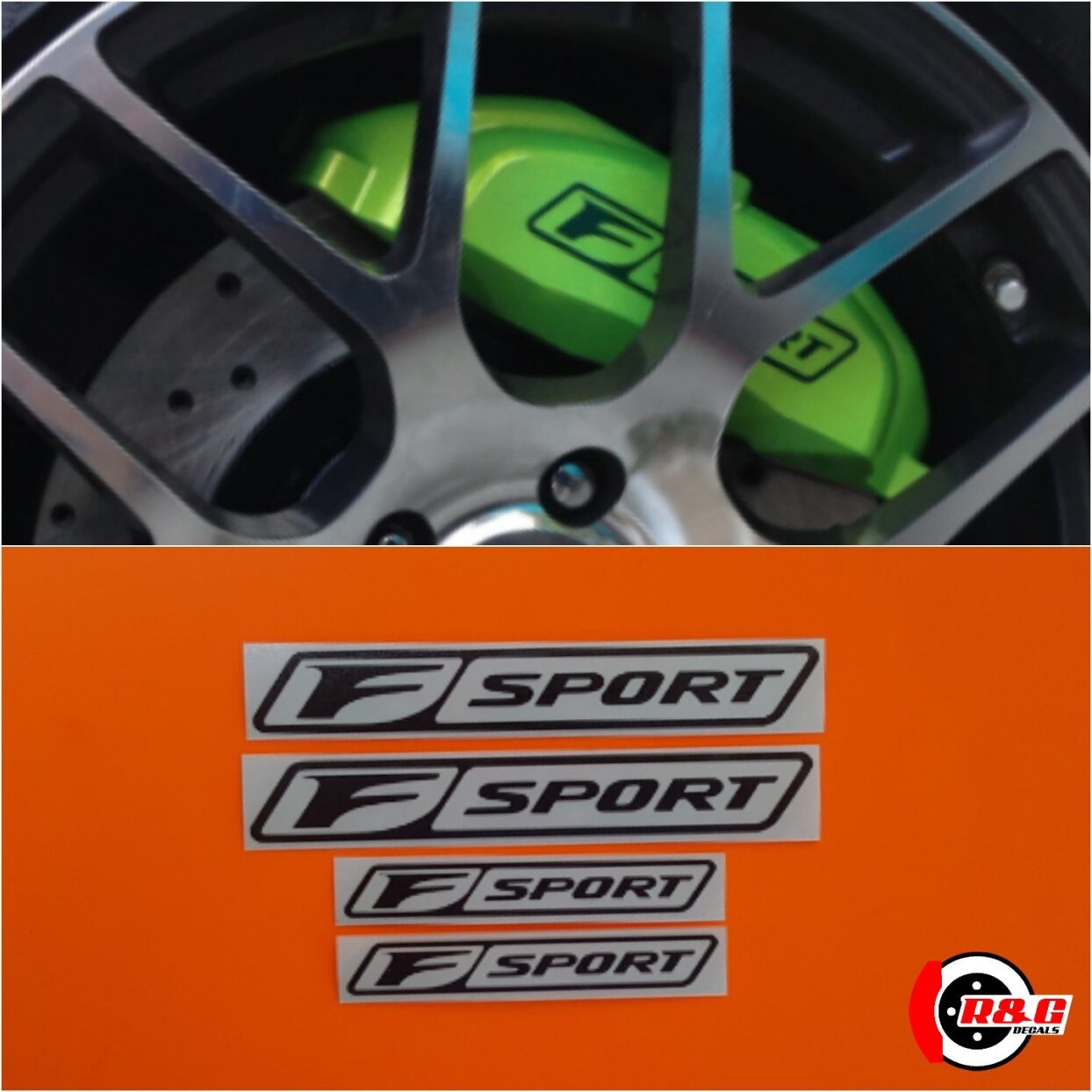 F Sport Brake Caliper Decal Sticker Set of 4 Decals (Black Matte) - R&G ...
