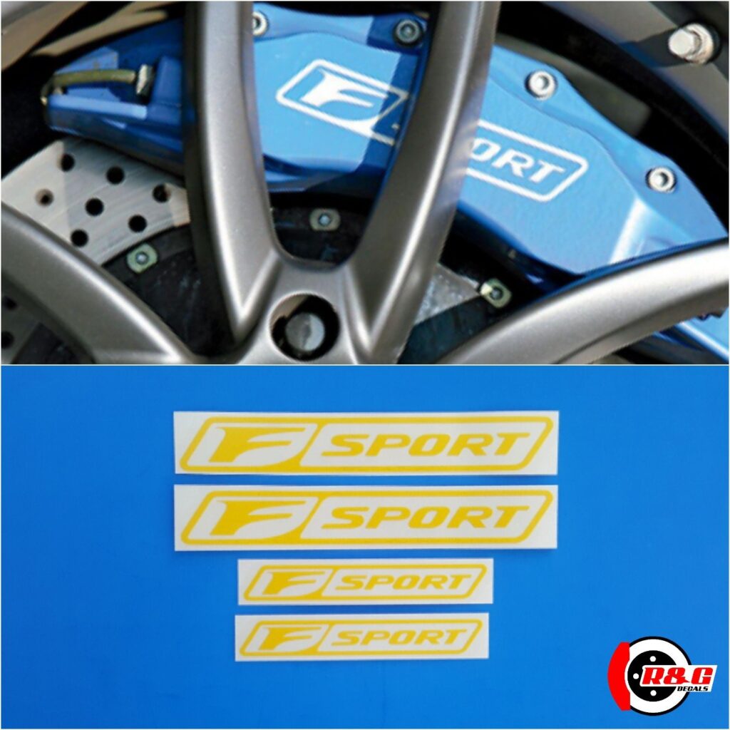 F Sport Brake Caliper Decal Sticker Set of 4 Decals (Yellow) - R&G ...