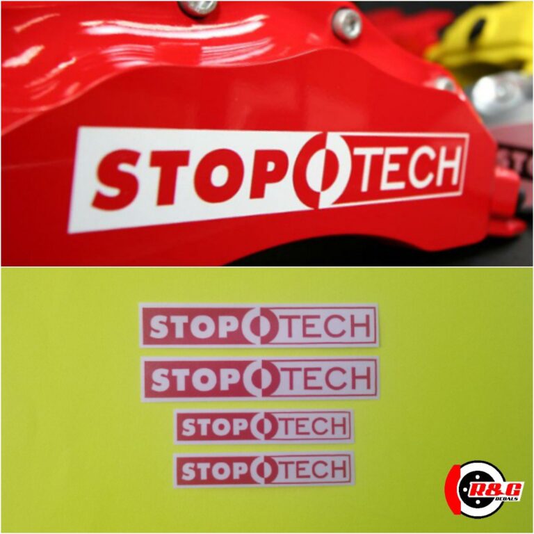 STOPTECH Brake Caliper HIGH TEMP Decal Sticker Set of 4 Decals (Red ...