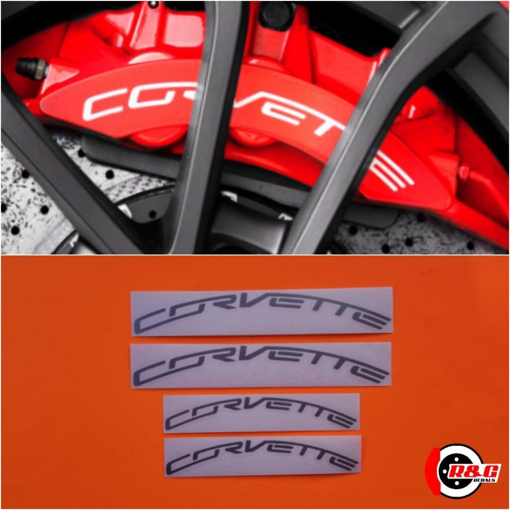 Corvette ZR1 Brake Caliper Sticker Set of 4 Decals (Silver) - R&G Brake ...