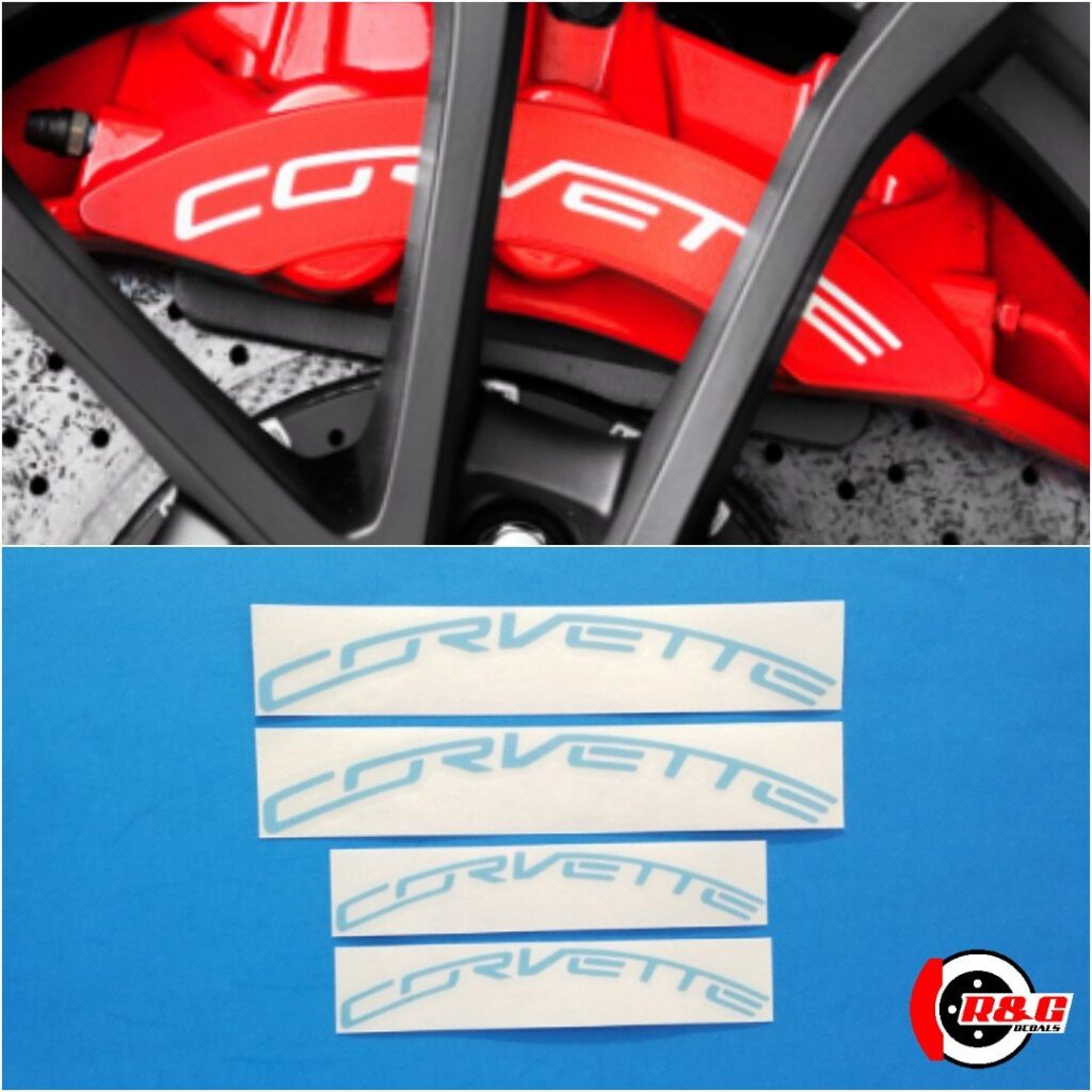Corvette ZR1 Brake Caliper Sticker Set of 4 Decals (Sky Blue) - R&G ...