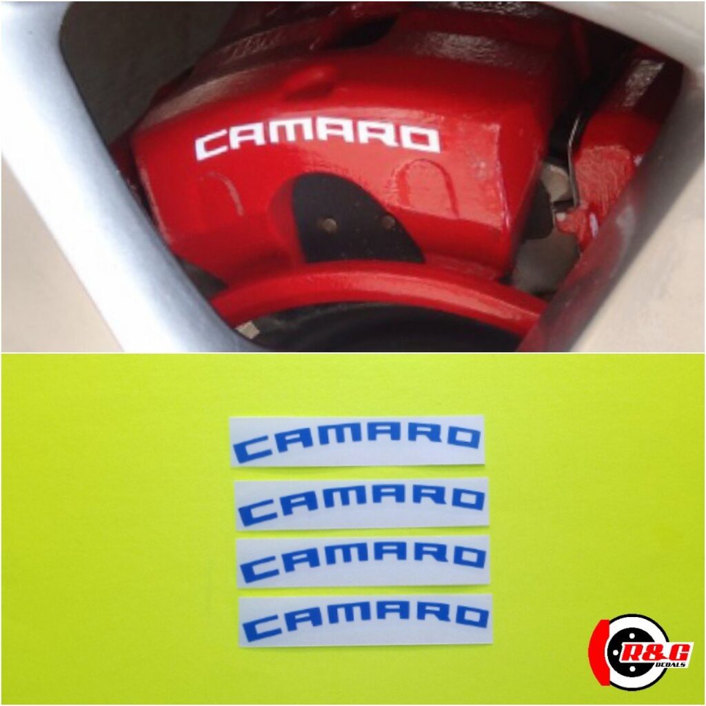 CAMARO Brake Caliper HIGH TEMP Decal Sticker Set of 4 Decals (Blue) - R ...