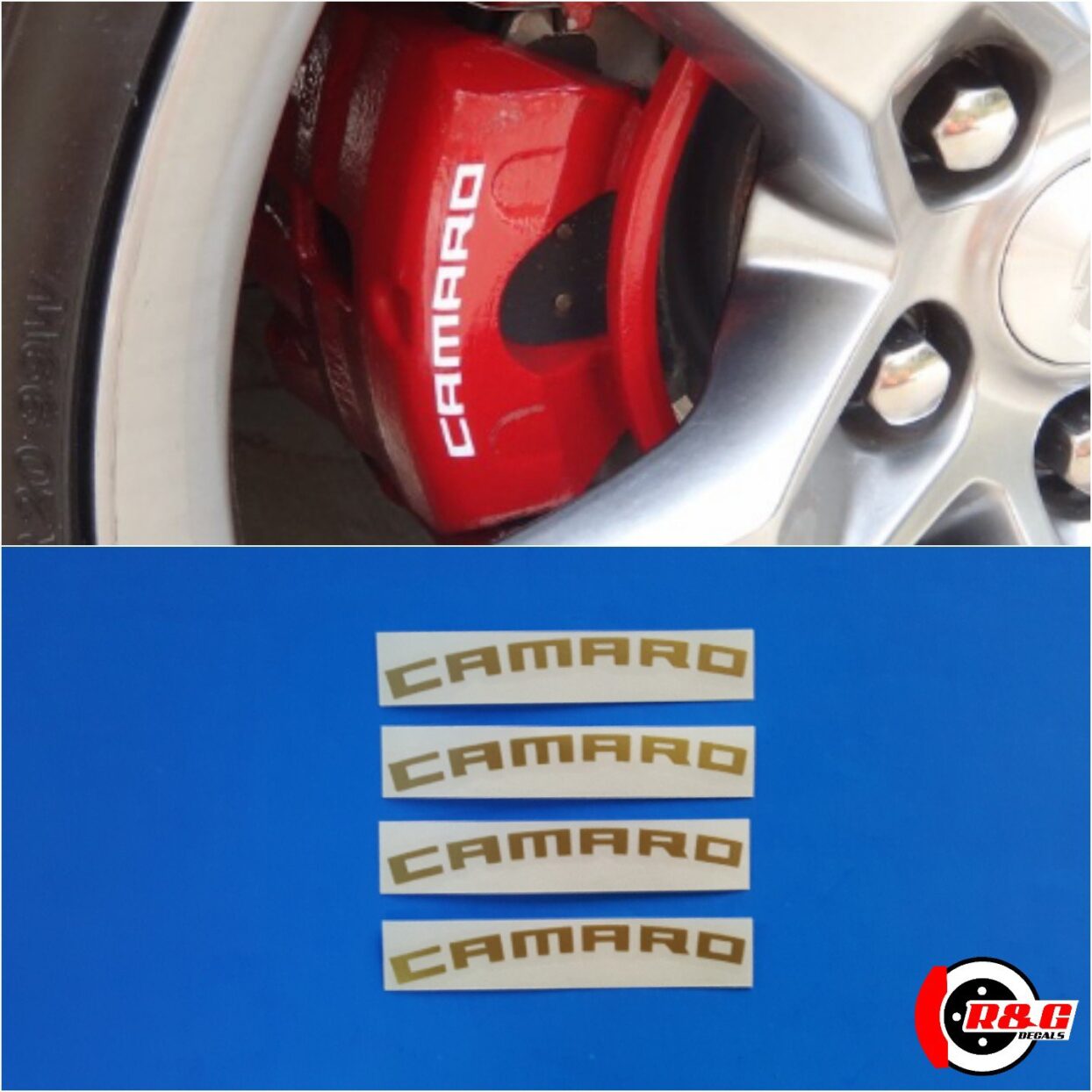CAMARO Brake Caliper HIGH TEMP Decal Sticker Set of 4 Decals (Gold) - R ...