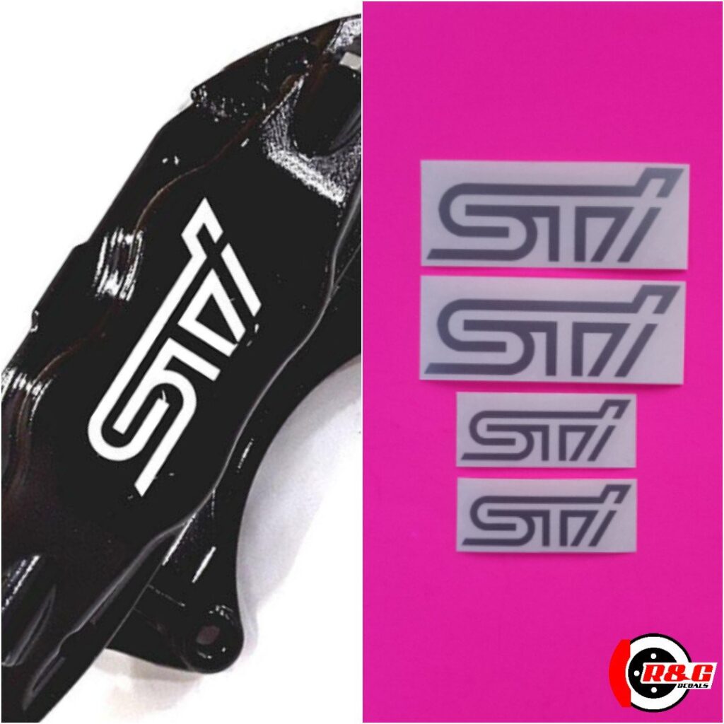 Subaru STI WXR Brake Caliper Decals set of 4 Decals (Silver) - R&G ...