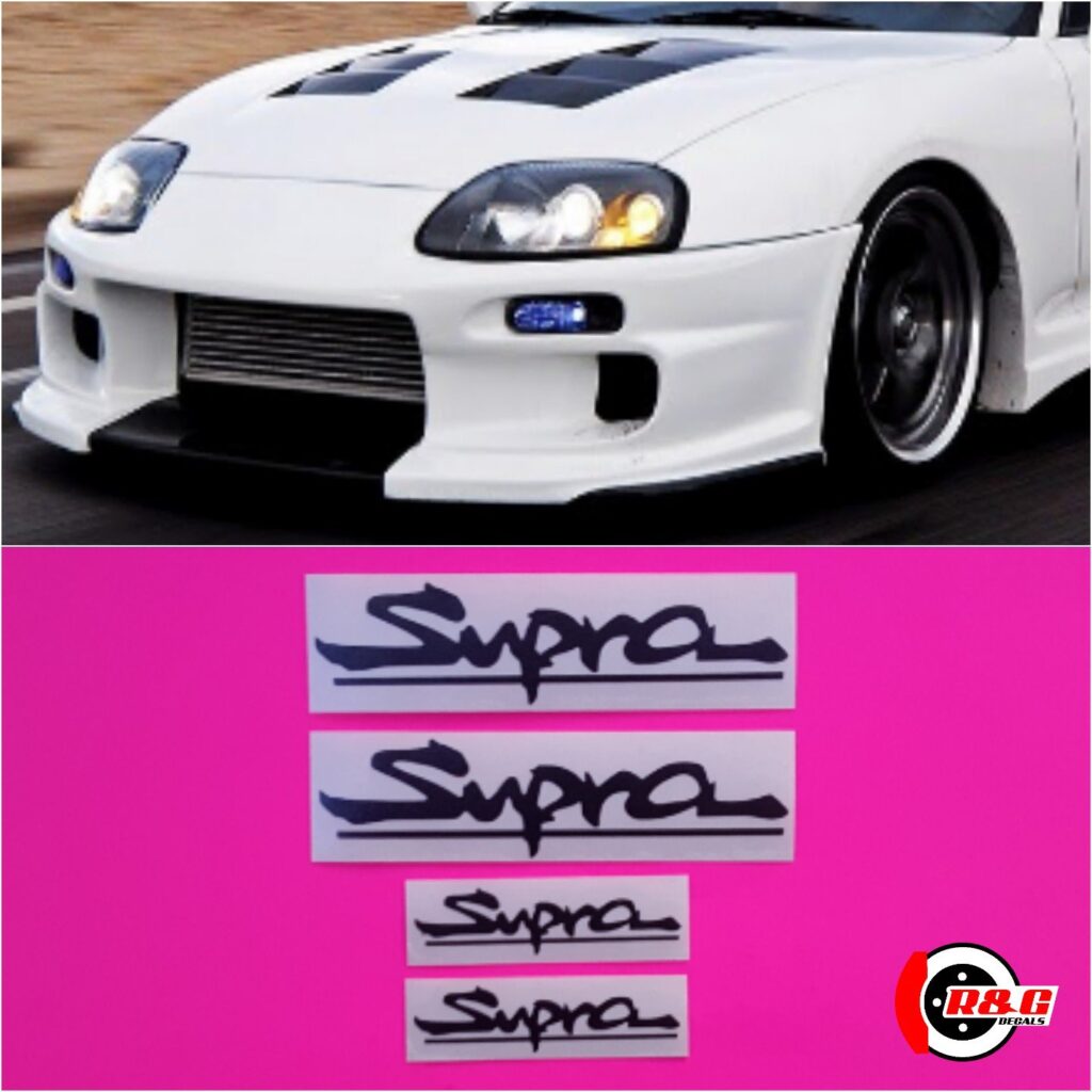 Supra High Temp Brake Caliper Decals set of 4 Stickers (Black) - R&G ...