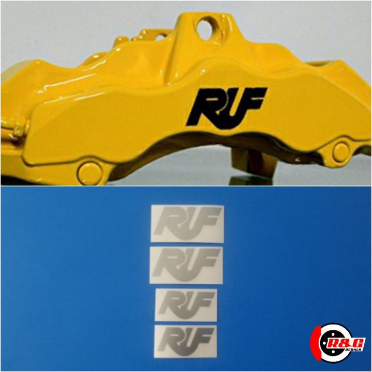 RUF Brake Caliper Decals High Temp set of 4 Stickers (Silver) - R&G ...