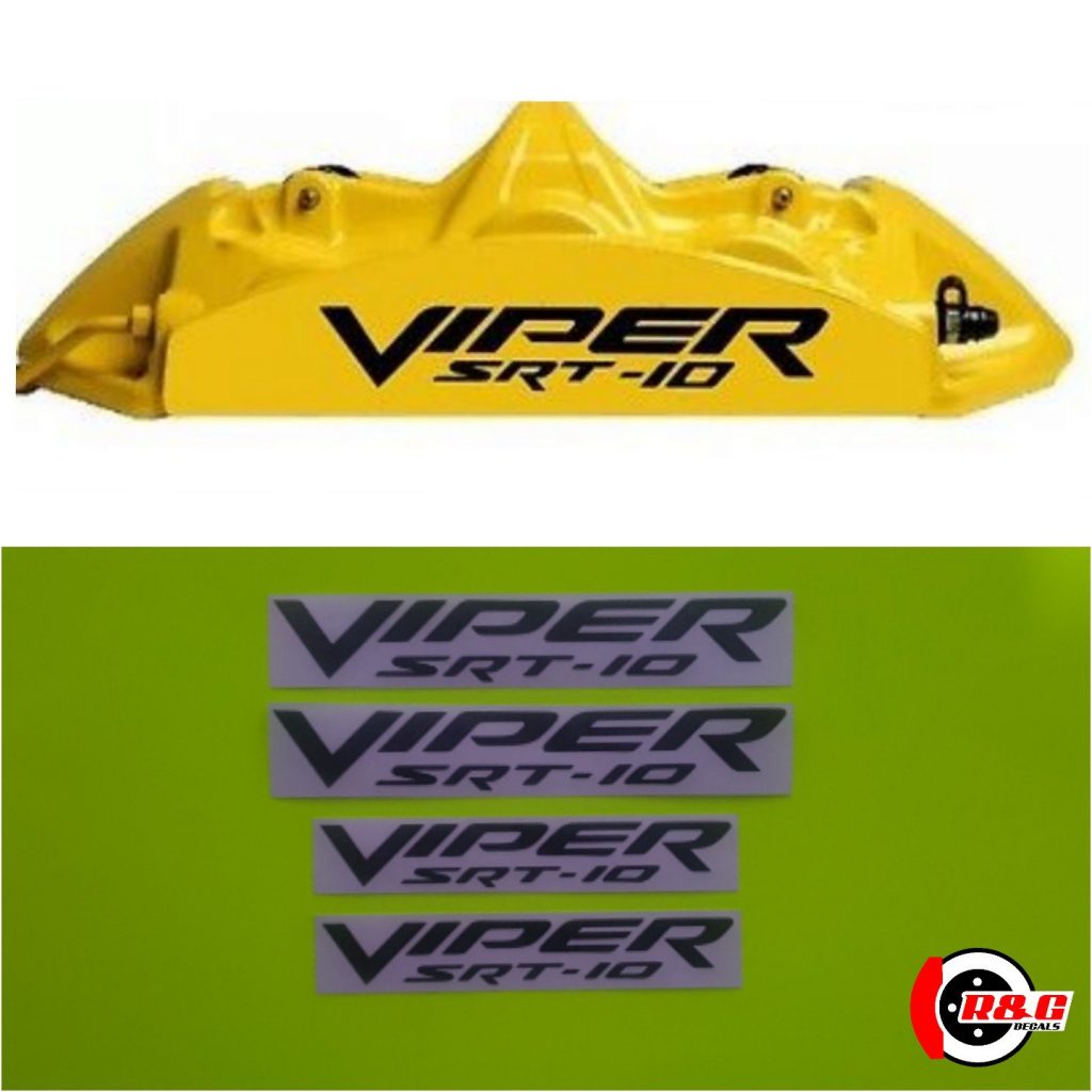 Dodge Ram Viper SRT 10 Brake Caliper Decals Stickers set of 4 (Black ...