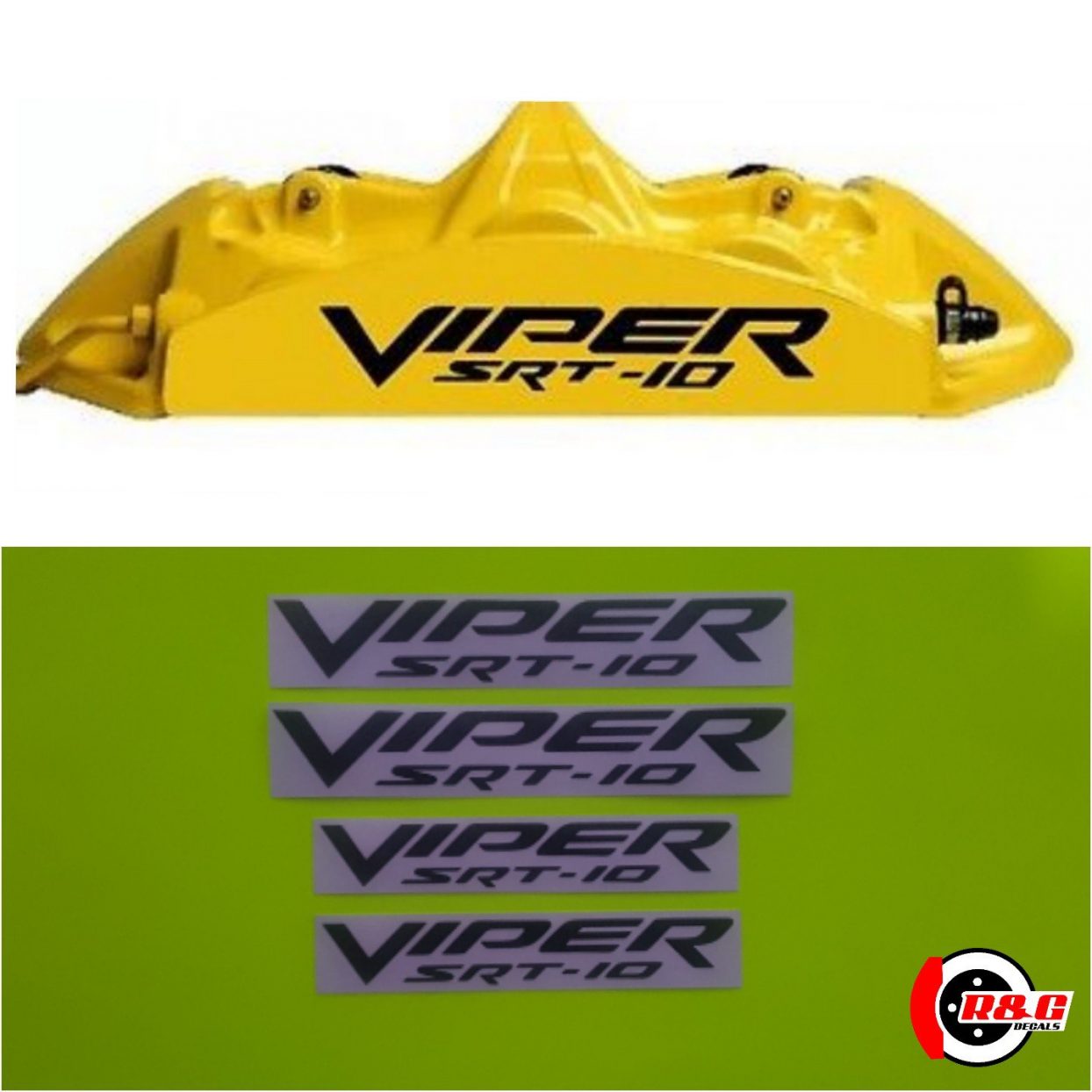 Dodge Ram Viper SRT 10 Brake Caliper Decals Stickers set of 4 (Black ...