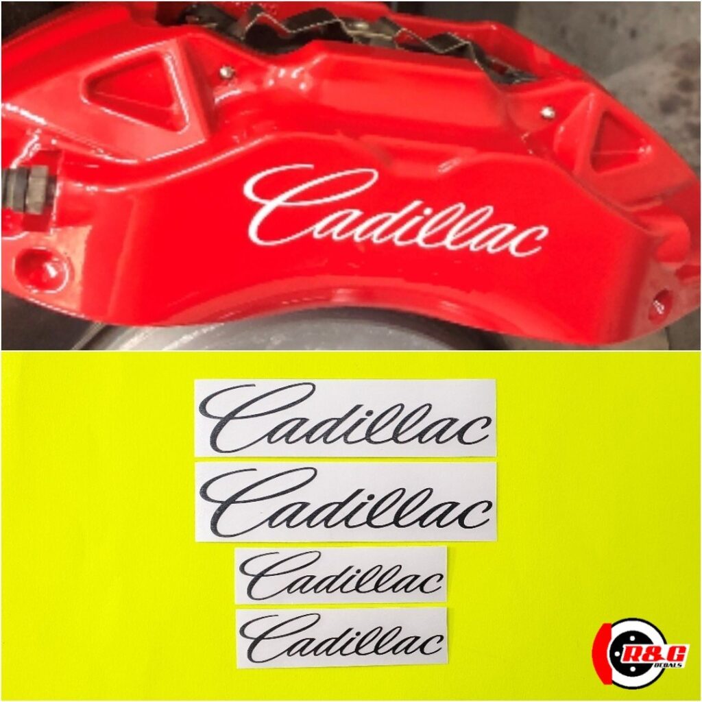 Cadillac Brake Caliper Decals Stickers High Temp Set of 4 (Black) - R&G ...