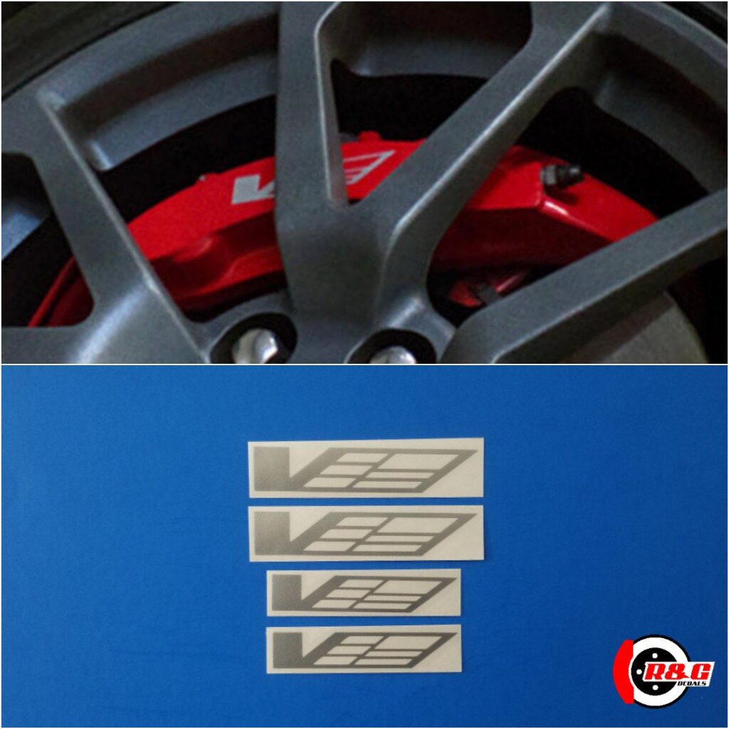 Cadillac CTS-V Brake Caliper Decals Set of 4 Stickers (Silver) - R&G ...
