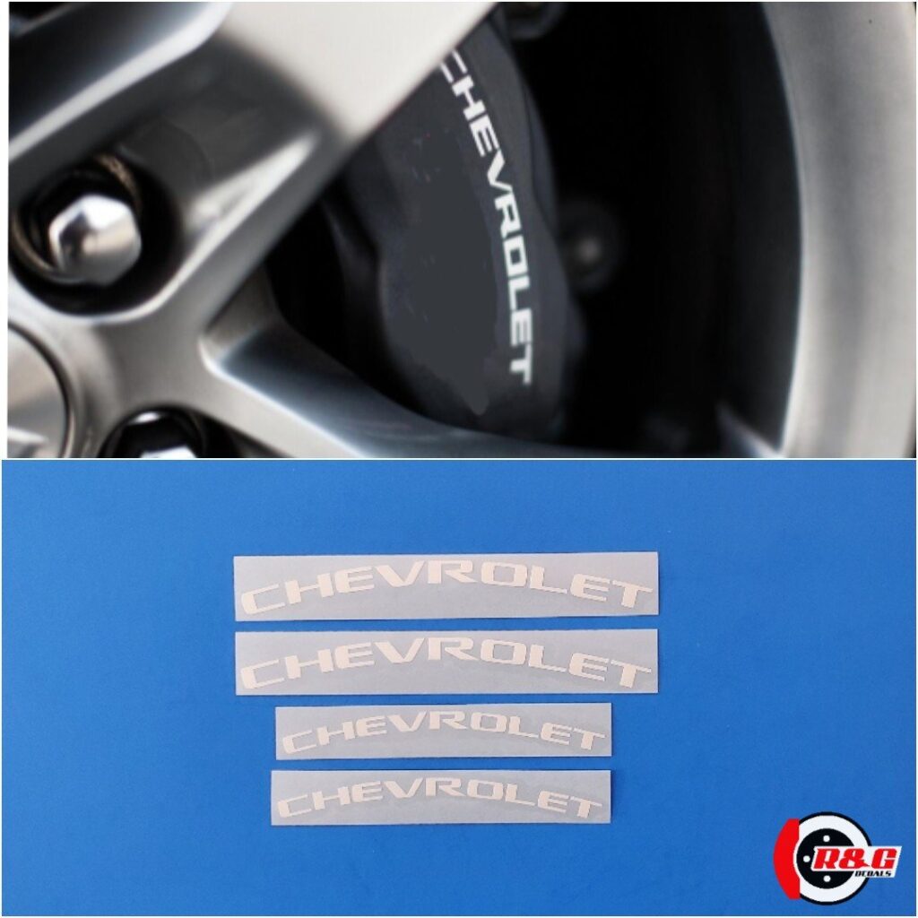 CHEVROLET Brake Caliper Decals Stickers High Temp set of 4 (White) - R ...