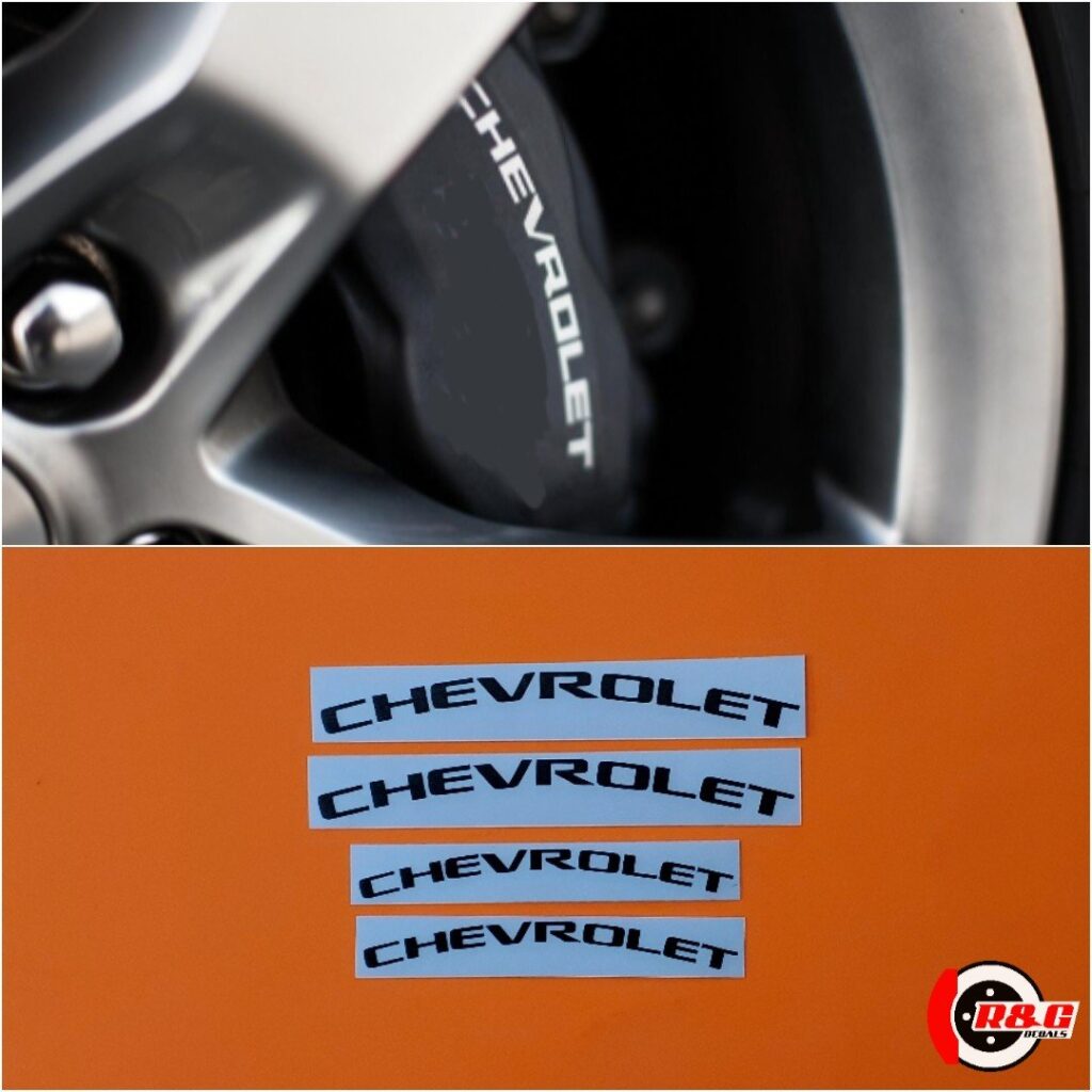 CHEVROLET Brake Caliper Decals Stickers High Temp set of 4 (Black) - R ...