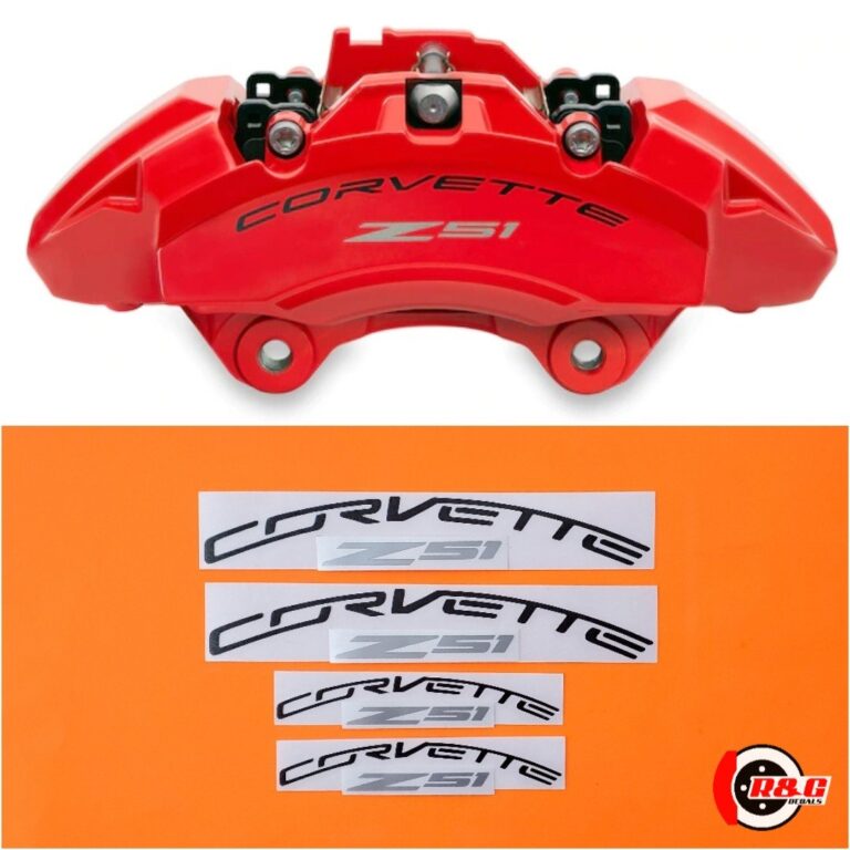 Corvette Z51 Brake Caliper Sticker Set of 8 Decals (Black & Silver) - R ...
